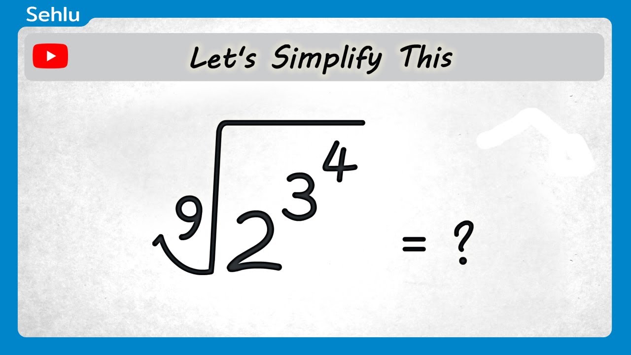 😎 Ninth Root Math Simplification, #sehlu #math #algebra #imo # ...