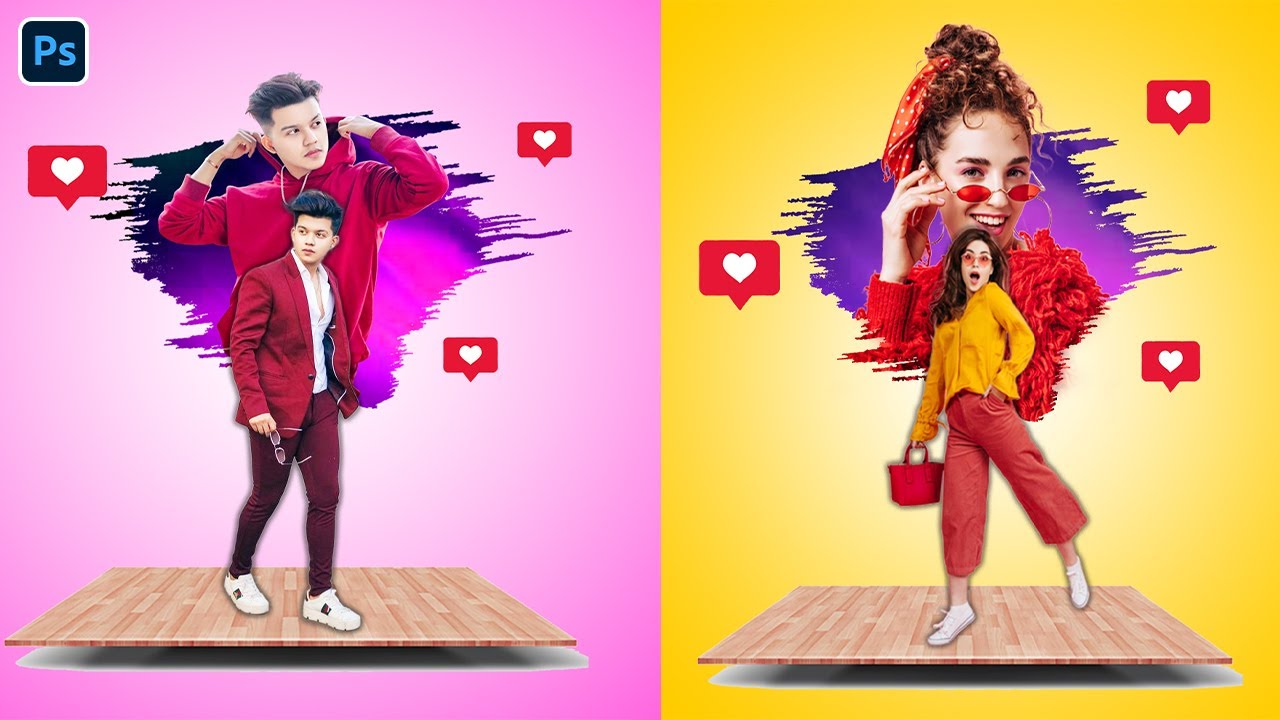 Photoshop Tutorial For Beginners | New Trending Dual Instagram Photo ...