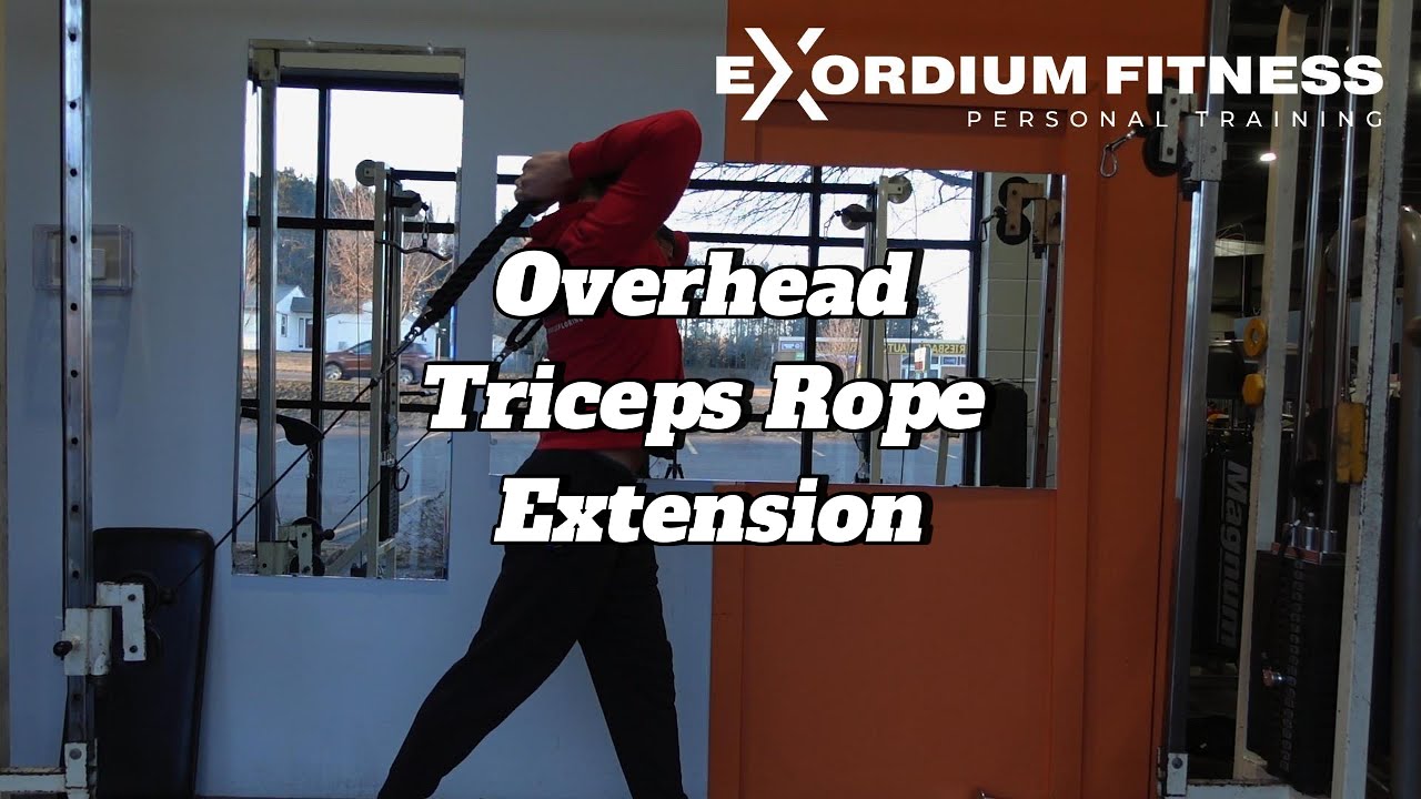 Overhead Triceps Rope Extension - YouTube