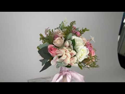 Soft Islak Ortancalı İthal Gelin Buketi