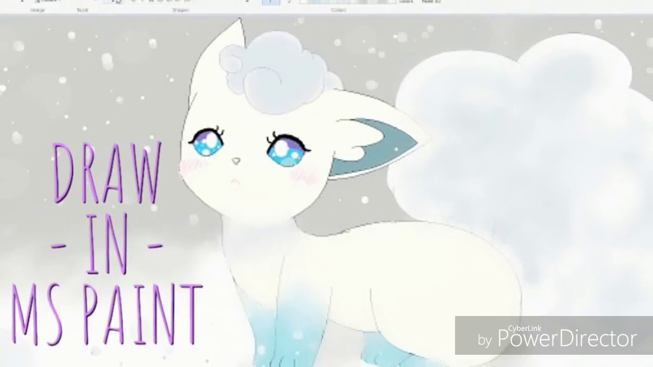 How To Draw Anime Animal in MS PAINT|Fast Drawing - YouTube