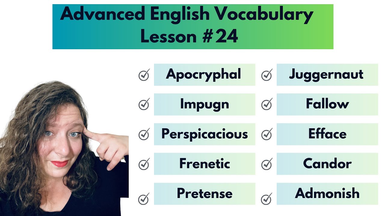 Advanced Vocabulary Builder: Lesson #24 - YouTube