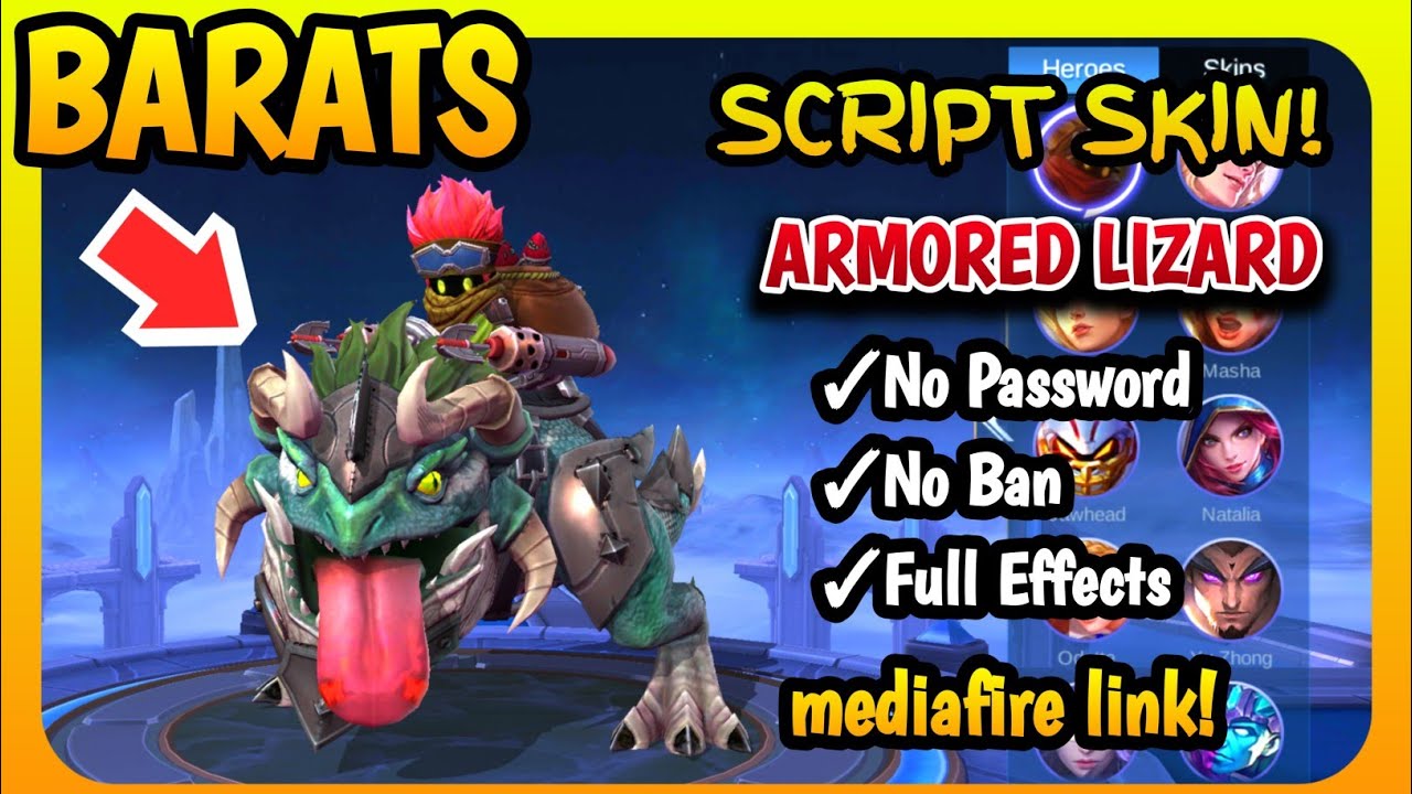 Barats Armored Lizard Script Skin No password No ban with Backup - YouTube