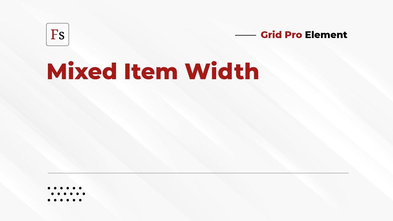 Grid Pro — Mixed Item Width - YouTube