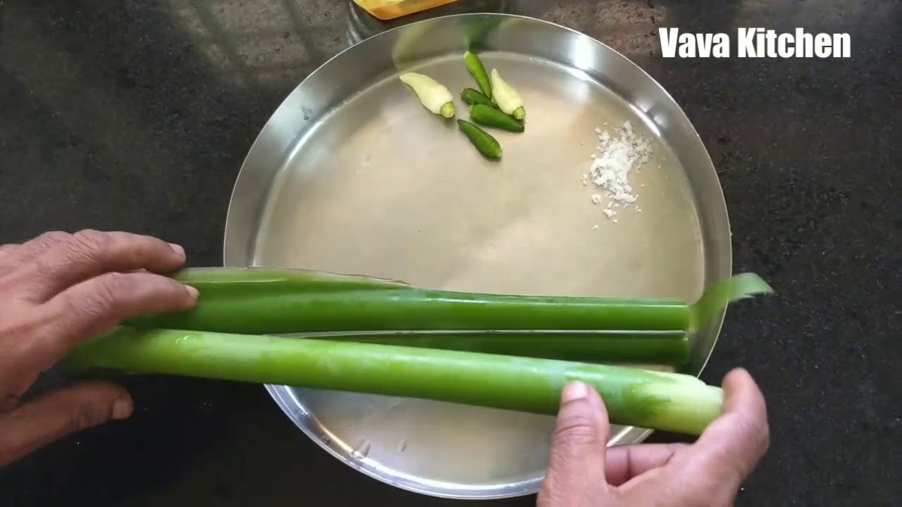 Simple Nadan Chembu Thandu Curry - YouTube