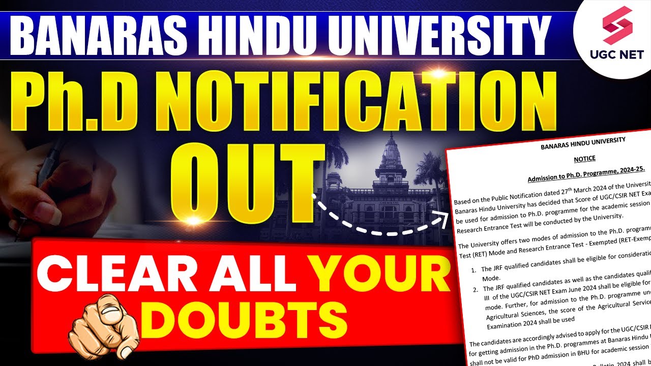 Ph.d Admission Notification 2024 Out | BHU Ph.d Notification 2024 ...