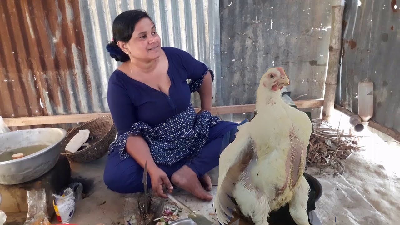 how to cutting chicken by city girl||chicken cutting video in city girl ...
