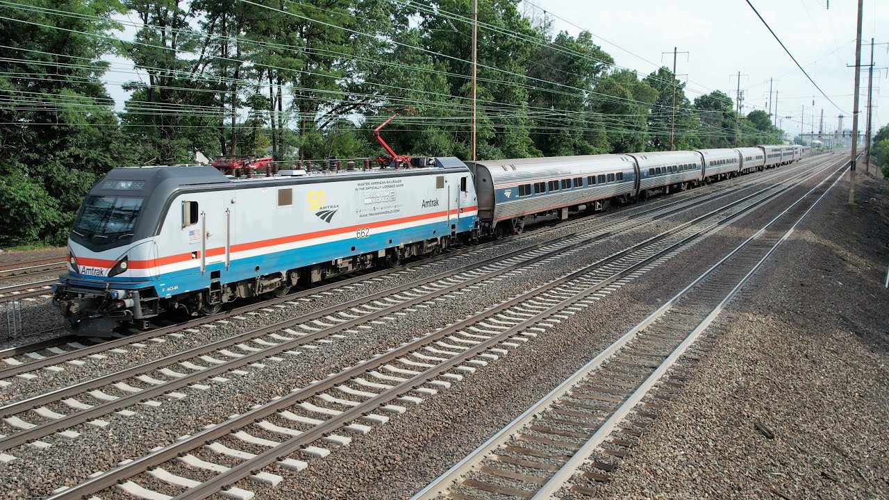 Amtrak & Transit On The Corridor At Linden - YouTube