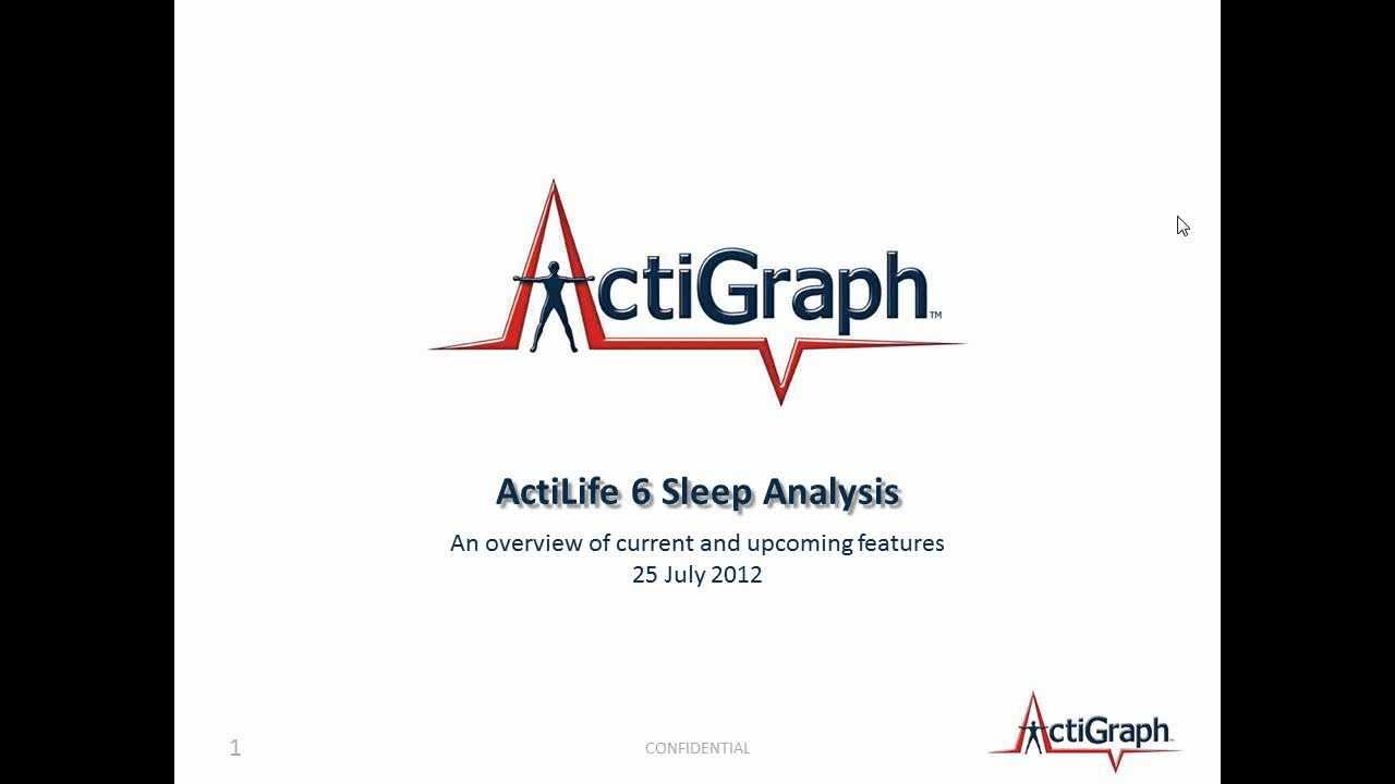 ActiLife 6 Sleep Analytics - July 26, 2012 - YouTube