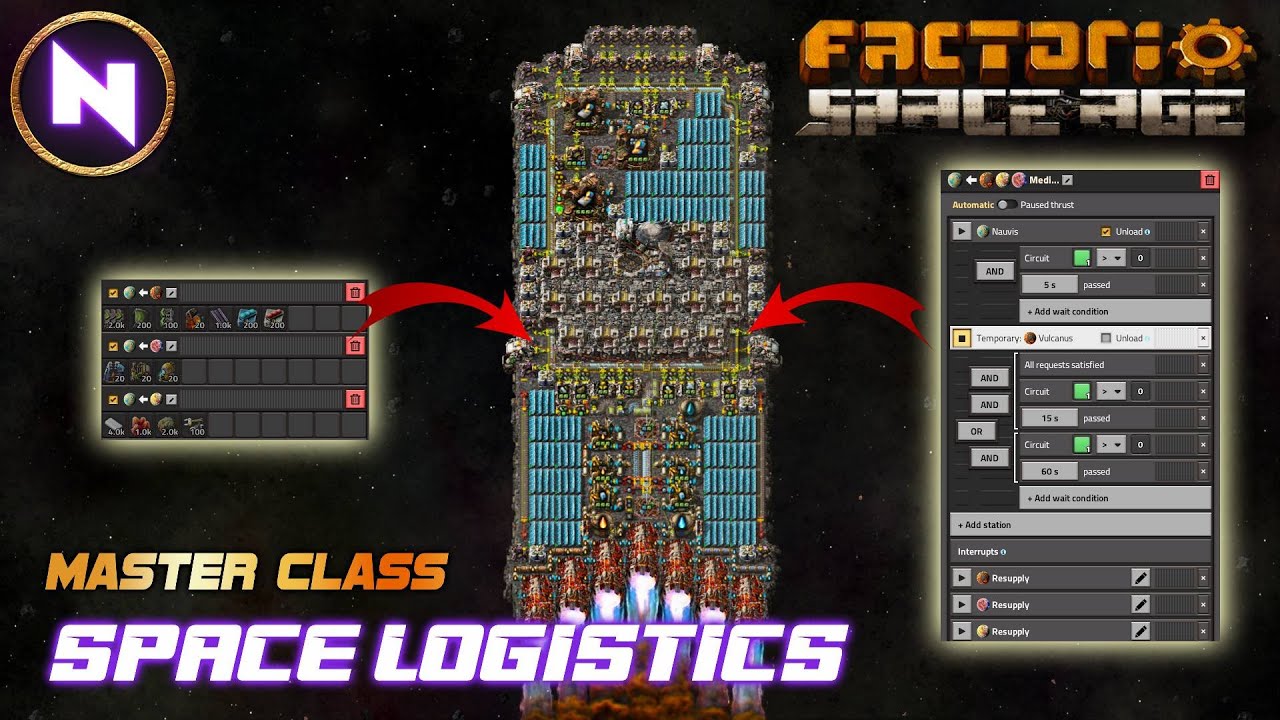 Simple Spaceship For INNER PLANET LOGISTICS | Factorio Space Age MASTER ...