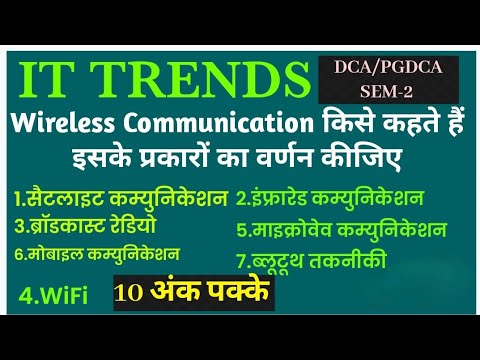 Type of Wireless Communication In DCA AND PGDCA EXAM SEM-2 | satellite ...