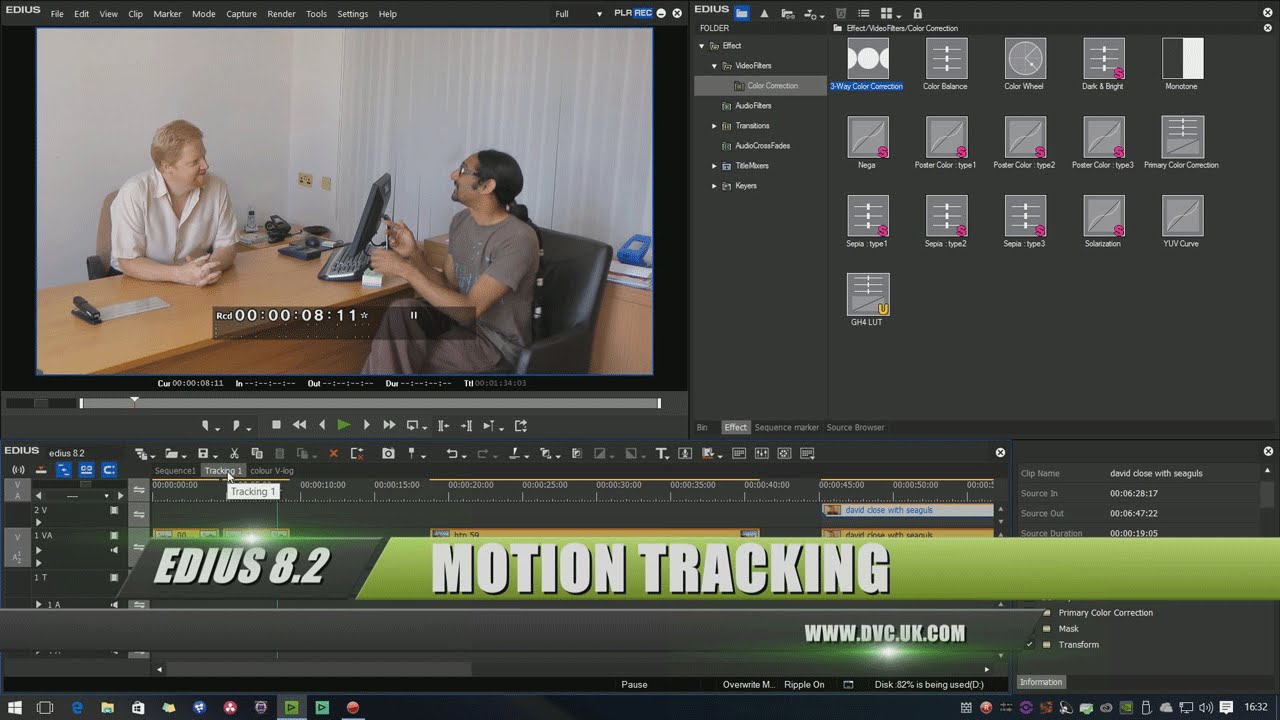 EDIUS 8.2 part 2: Motion tracking in the mask filter - YouTube