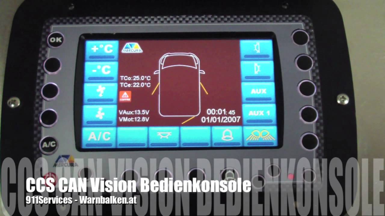 CCS Vision Bedienkonsole - 911Services Warnbalken.at - YouTube