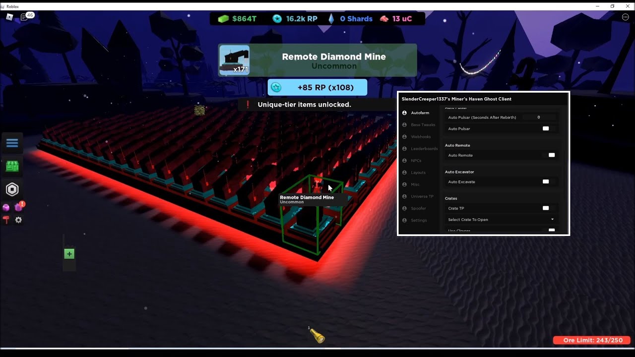Roblox Miner's Haven Script (AutoFarm, Auto Complete The Game) - YouTube