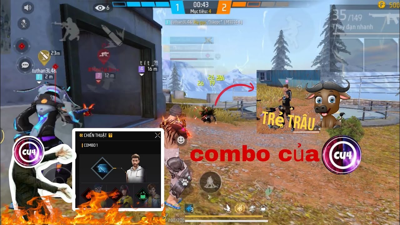 Free Fire | tôi dùng combo của C4 Gaming để săn trẻ trâu - YouTube