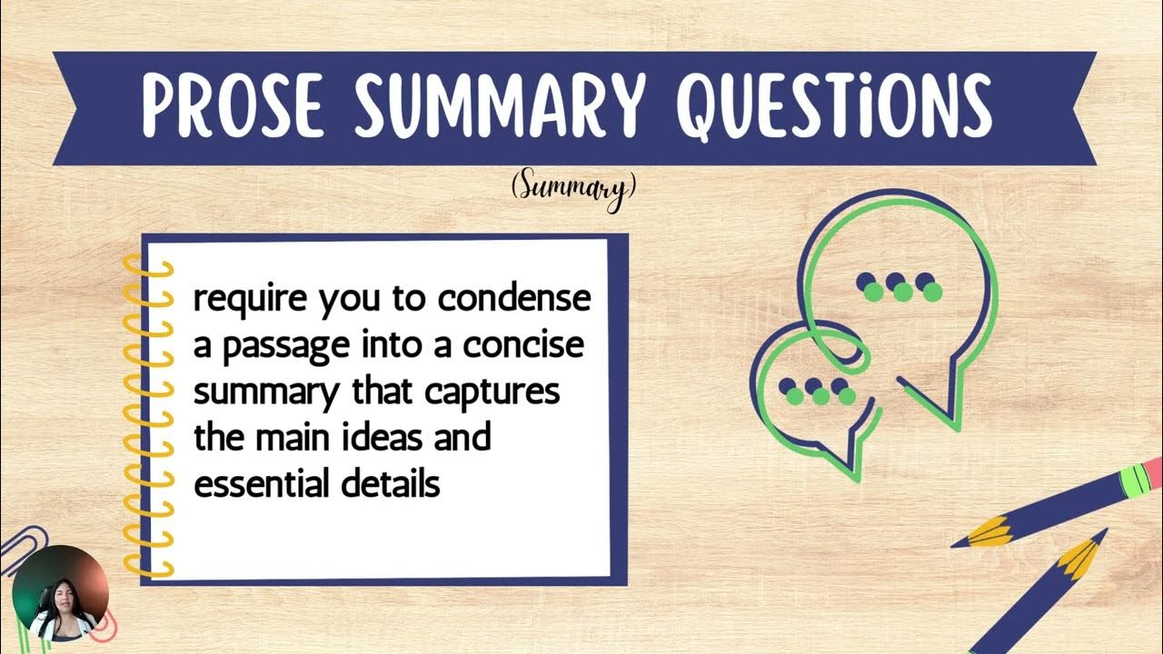 TOEFL ibt Reading lesson 9 Prose summary - YouTube