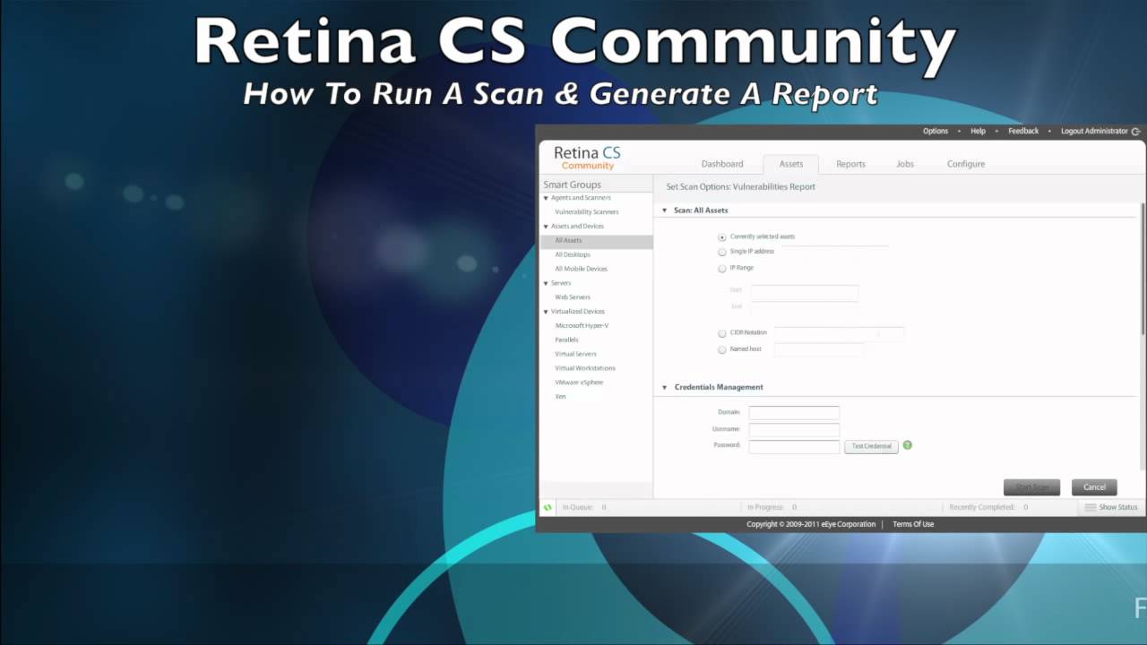 Retina CS Community - How to Run a Scan & Generate Reports - YouTube