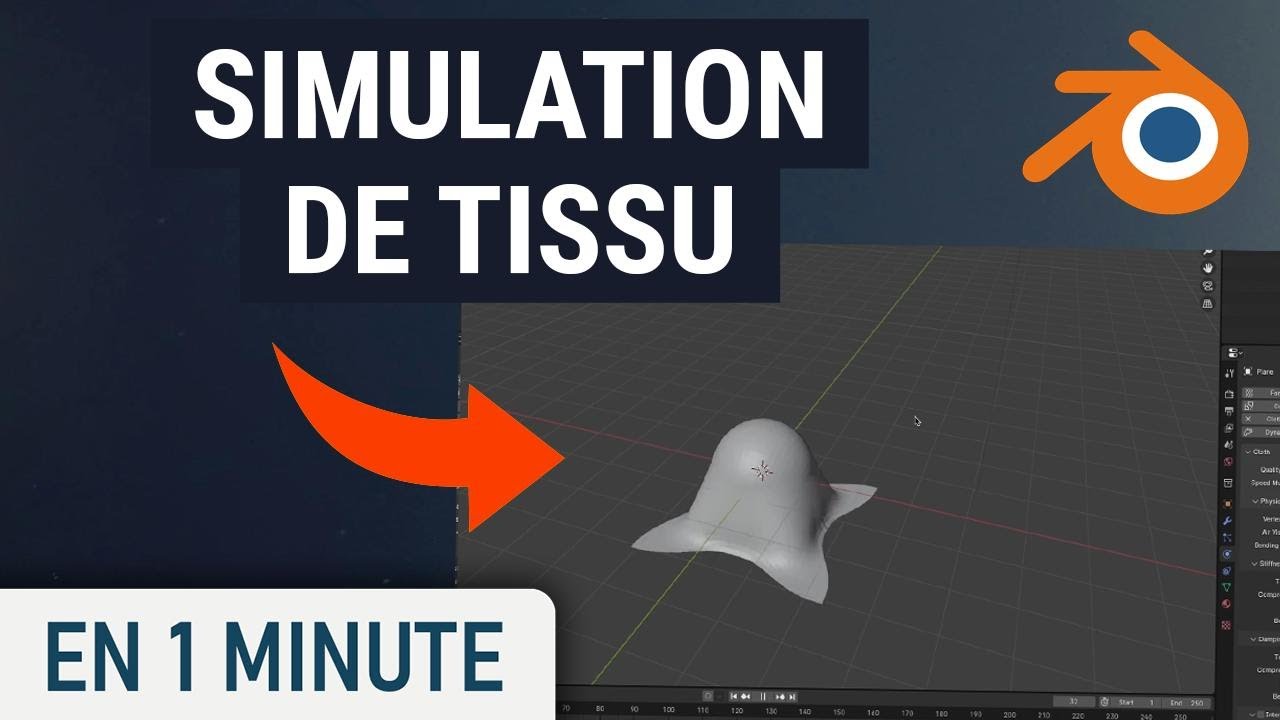Comment simuler un TISSU sur Blender - YouTube