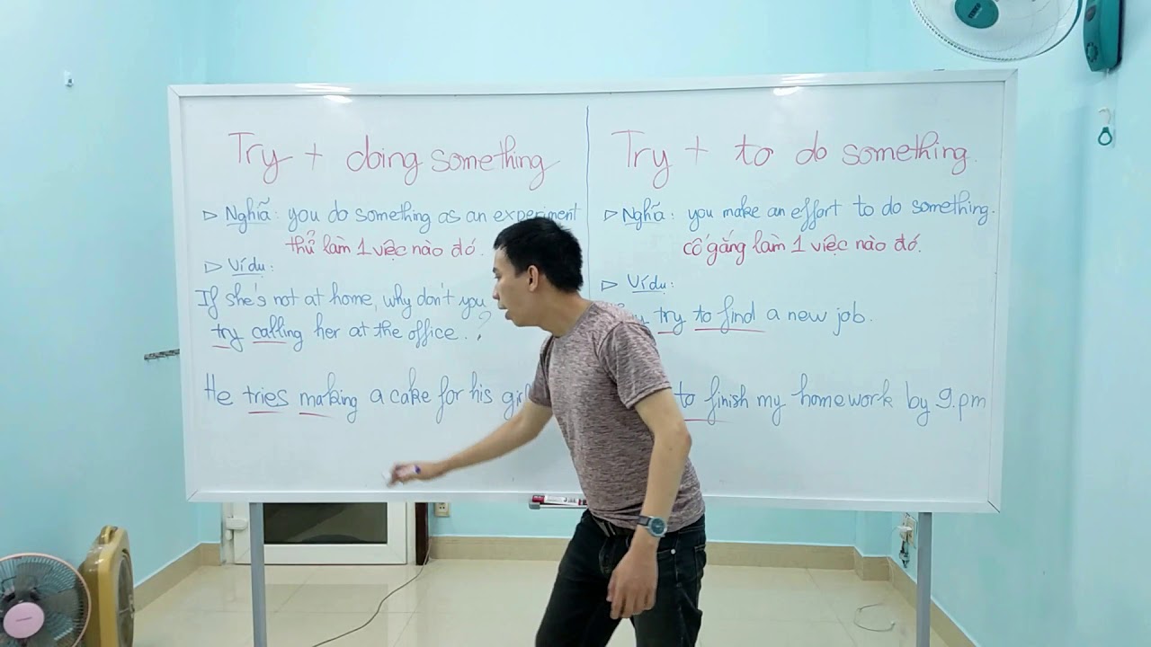 SỰ KHÁC BIỆT GIỮA TRY + TO V & TRY + VING | Nghiệp Randy - YouTube