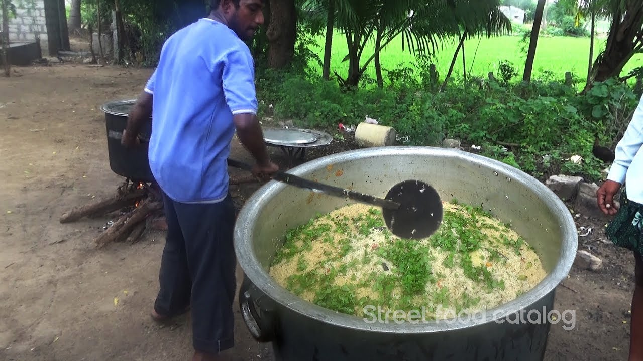 Amazing Cooking Pulao Rice Prepared 500 People Hindu Function || Street ...