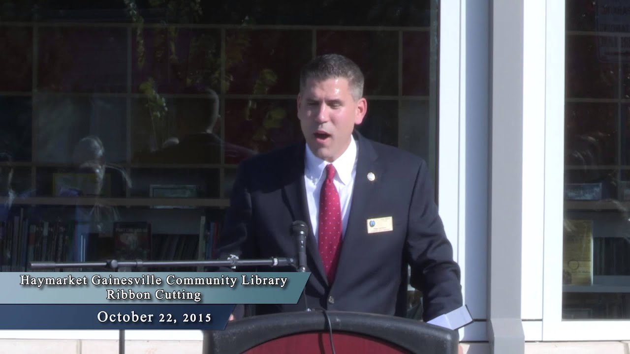 Haymarket Gainesville Community Library Ribbon Cutting - YouTube