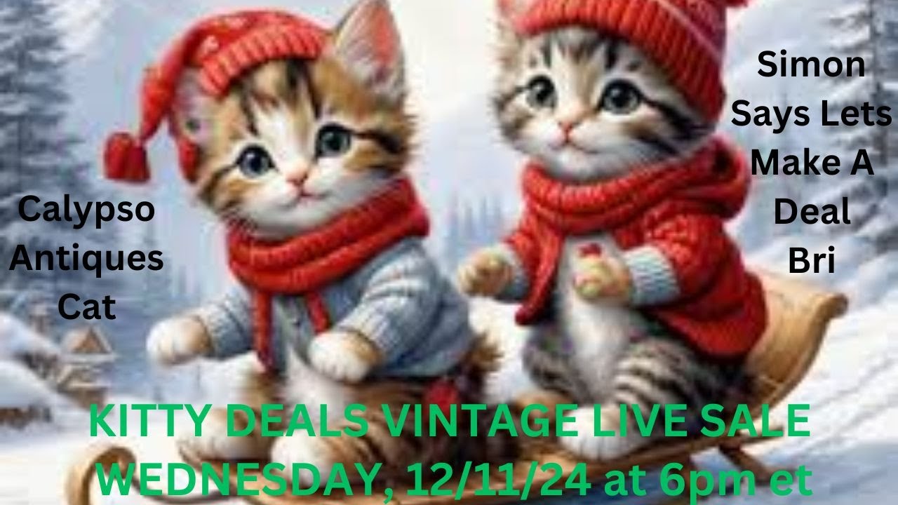 Kitty Deals Vintage Live Sale with Bri & Cat 12/11/24 6pm et - YouTube