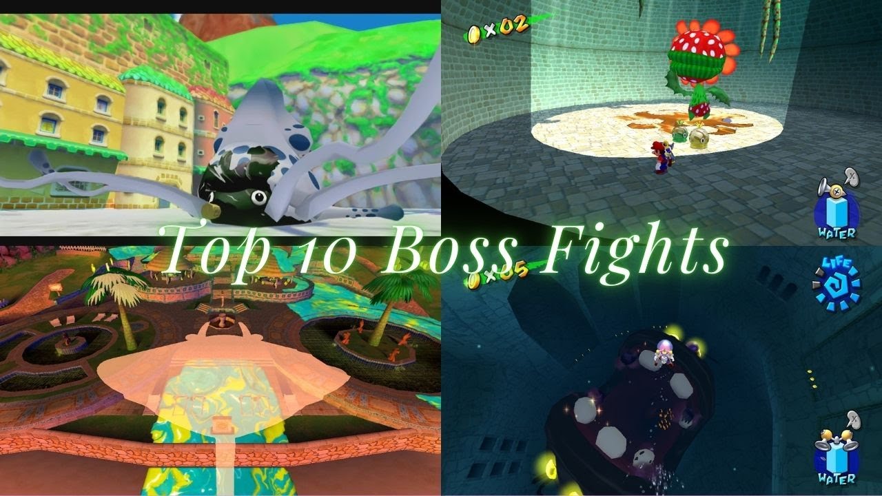 Top 10 Super Mario Sunshine Boss Fights - YouTube