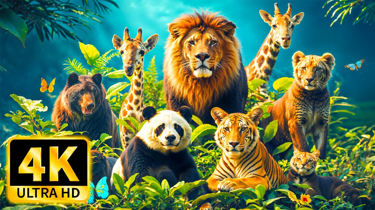 Wildlife Splendor 4K 🌿Explore Majestic Forest Animals with Soothing ...