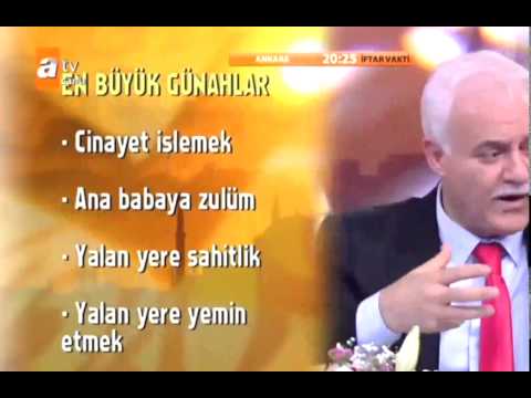 Nihat Hatipoğlu Büyük Günahları Sıraladı