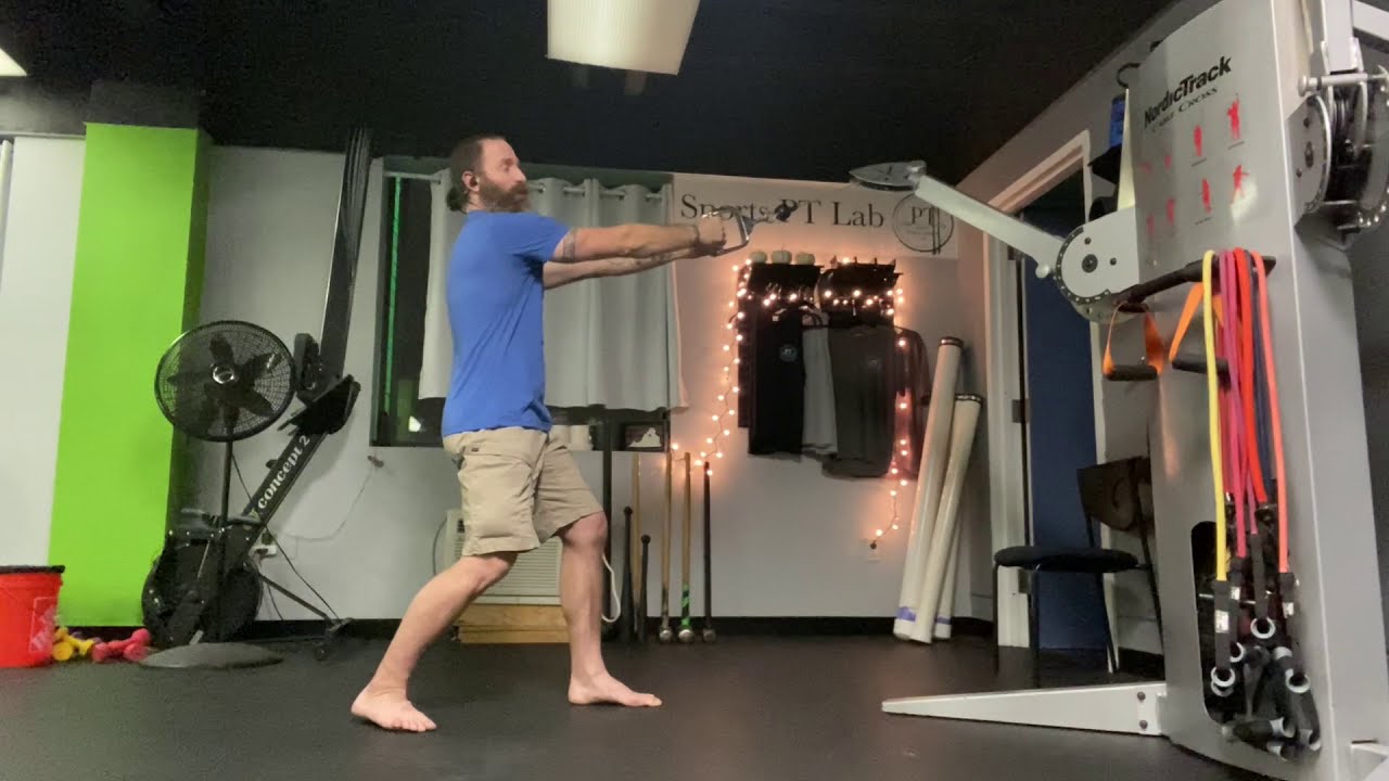 Exercise Tutorial: Standing Two Hand Cable Row - YouTube