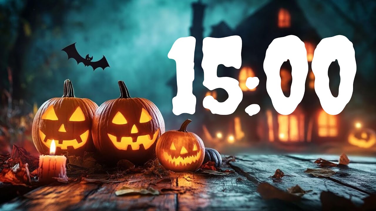 15 minute timer with music for classroom halloween - YouTube