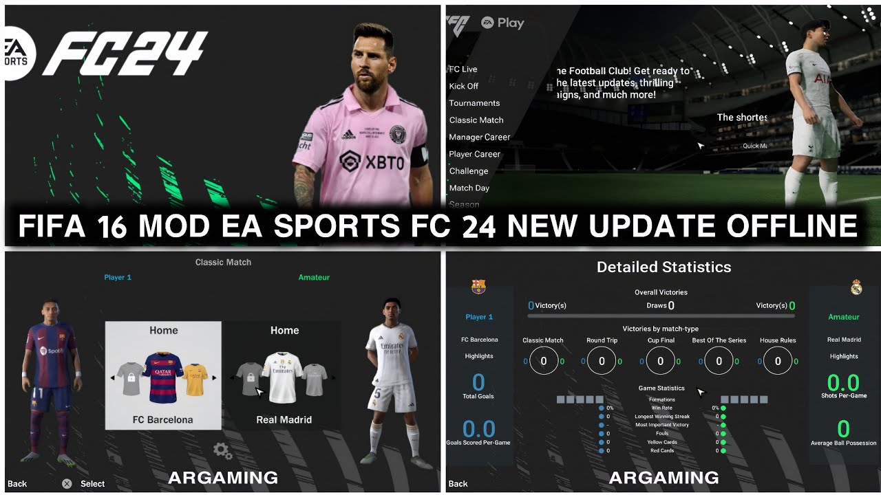 FIFA 16 MOD EA SPORTS FC 24 ANDROID OFFLINE V3 UPDATE LATEST TRANSFERS ...