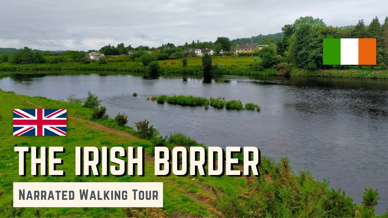Walking Across The Irish Border | 4K Narrated Walking Tour | Let's Walk ...