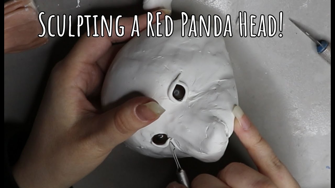 Sculpting a red panda head! - YouTube