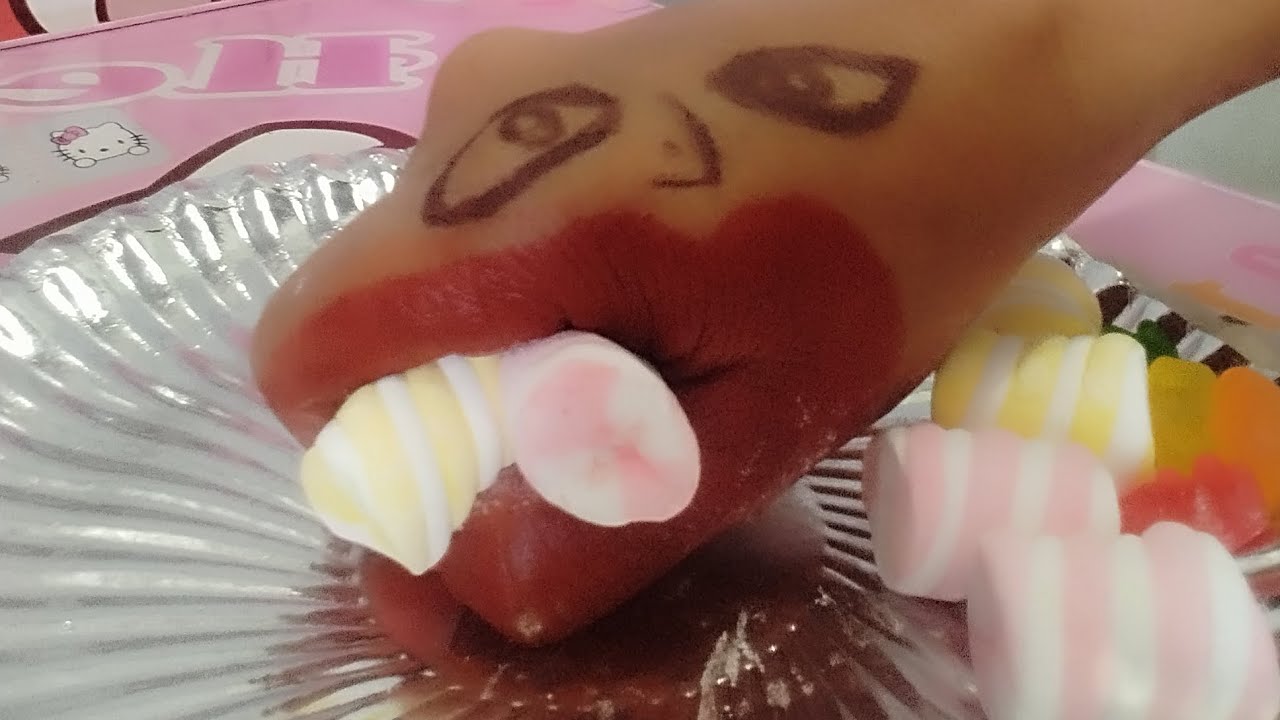 MYRA JAMANDRE VLOG!!! Satisfying funny hand face eating Marshmallow #drink yakult - YouTube