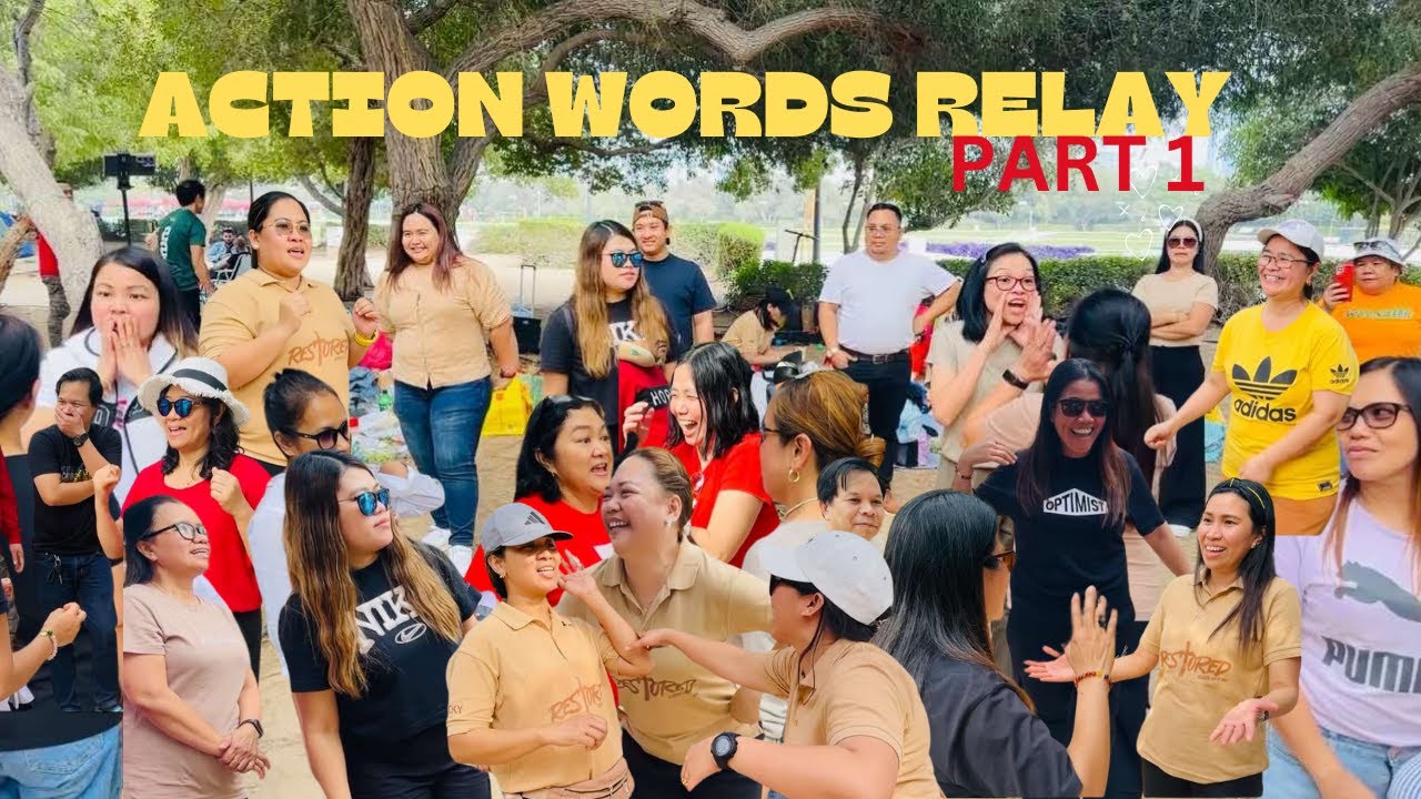 ACTION WORDS RELAY PART 1 - YouTube