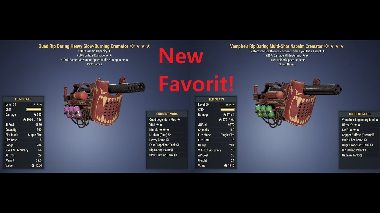 Fallout 76: Quad & Vampire Cremator! - YouTube