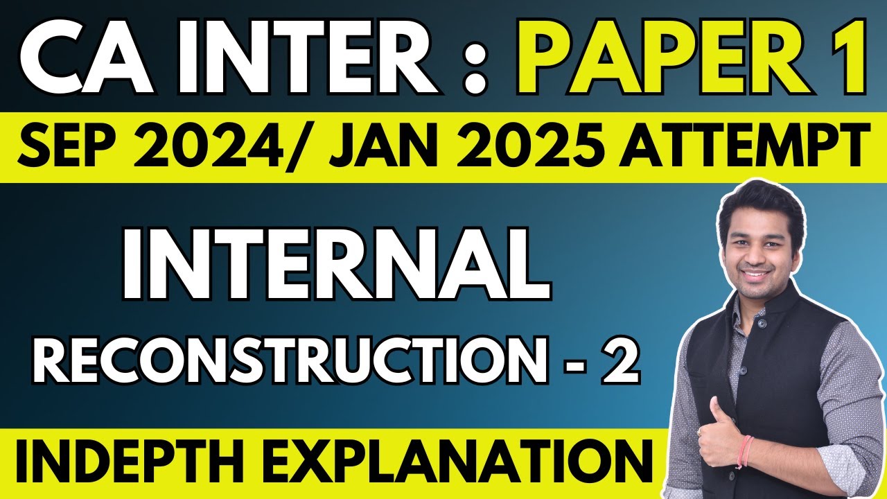 Ch 14 Internal Reconstruction 2 Ca Inter Advanced Accounting Ca 0055