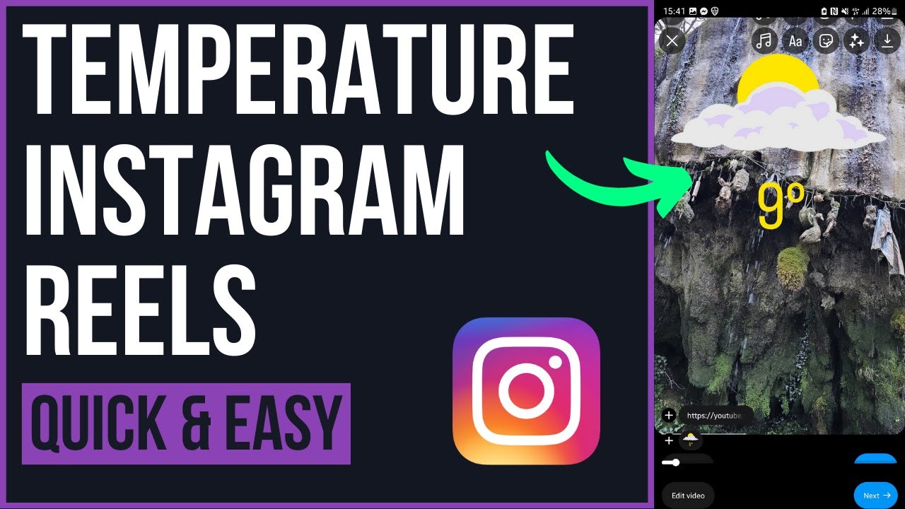 How To Add Temperature To Instagram Reels (Quick Tutorial) - YouTube