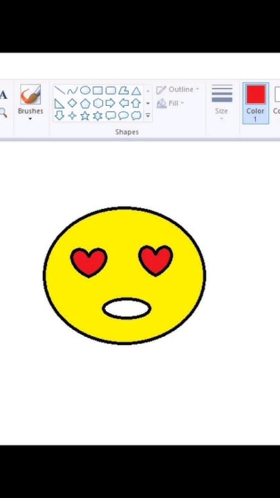 love Emoji Drawing For Ms Paint #shorts #shortsfeed #mspaint - YouTube