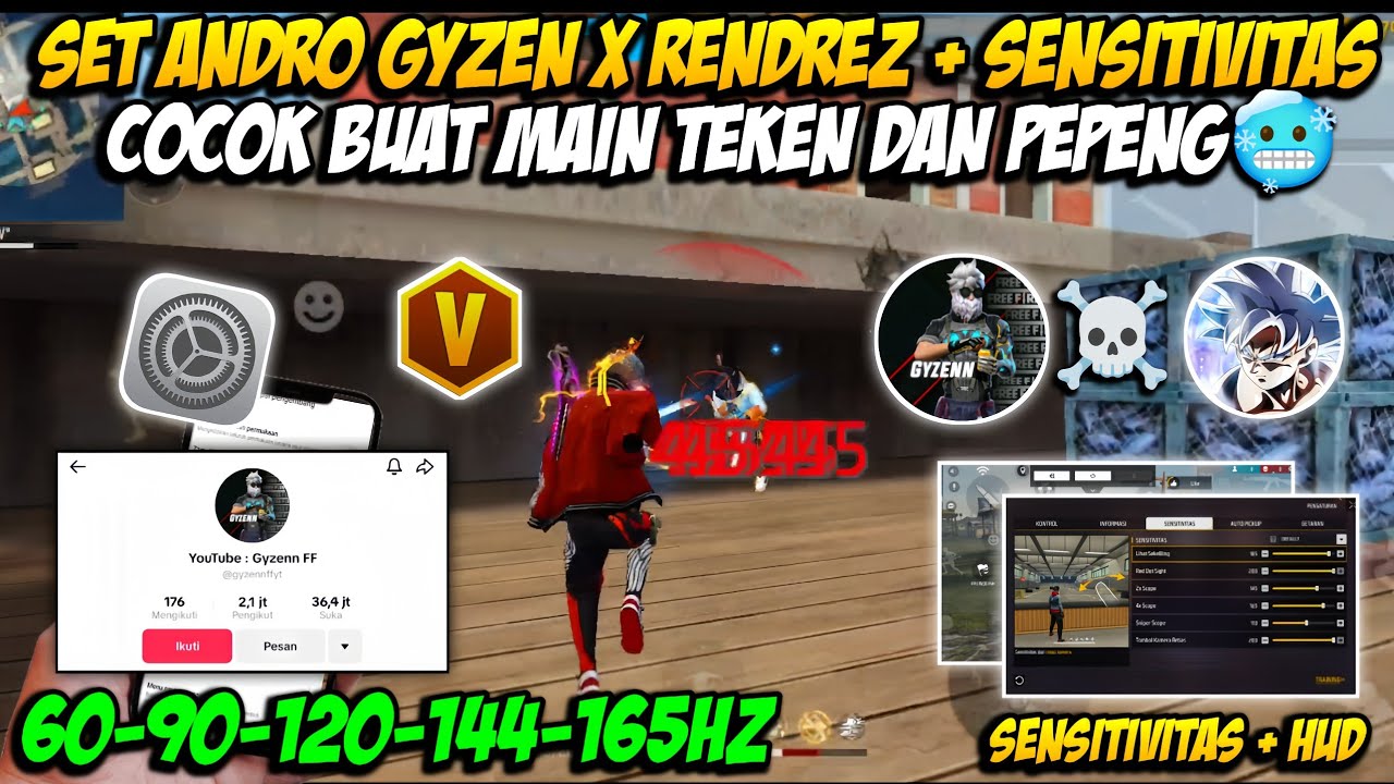 SET ANDRO GYZEN X RENDREZ 60HZ 👽🔥 SENSITIVITAS FF AUTO HEADSHOT 2025 SETELAH UPDATE || WORK ...