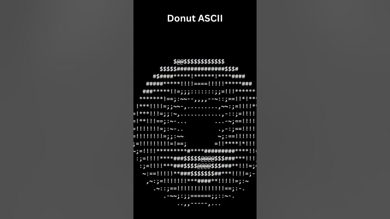 ASCII Donut Design - YouTube