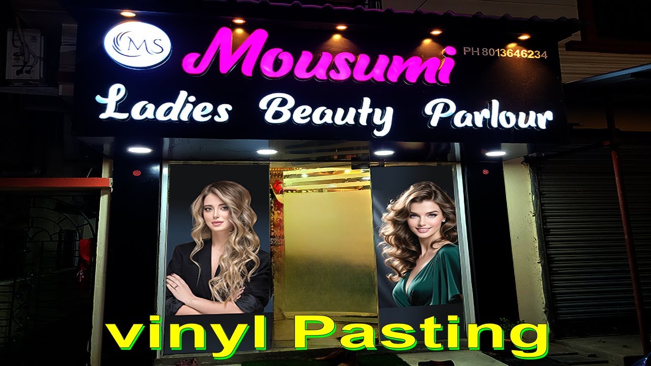 Vinyl Pasting | How To Pasting Vinyl Stickers | Vinyl Pasting On Glass ...