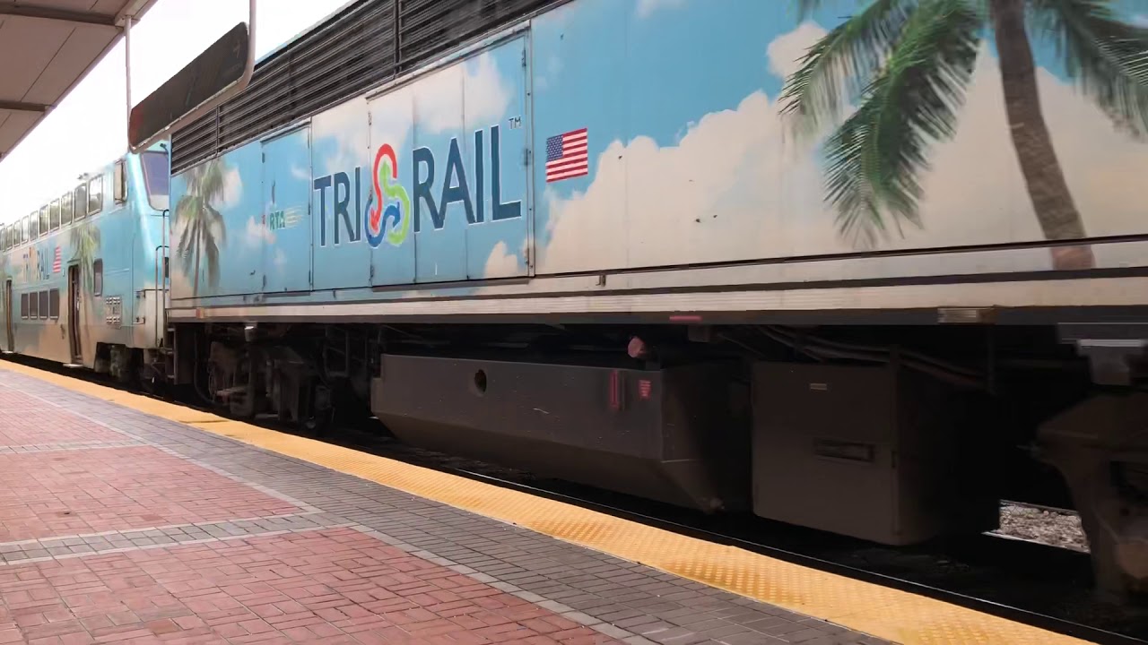 Tri-Rail Train P618 NB Arriving at Cypress Creek - YouTube