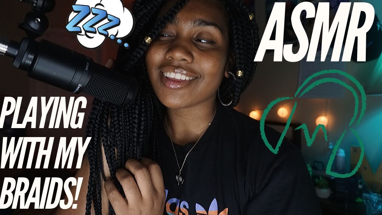 ASMR| PLAYING WITH MY BOX BRAIDS! - YouTube