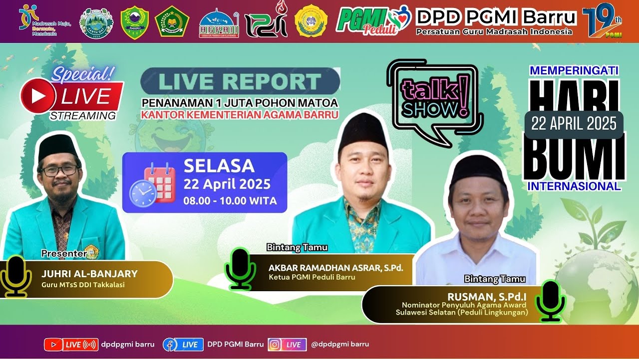 Talk Show dan Live Report || Penanama 1 Juta Pohon Matoa Memperingati ...