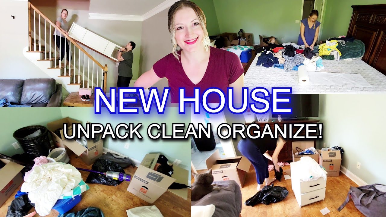 UNPACK AFTER MOVING // NEW HOUSE CLEANING // CLEAN AND ORGANIZE! - YouTube