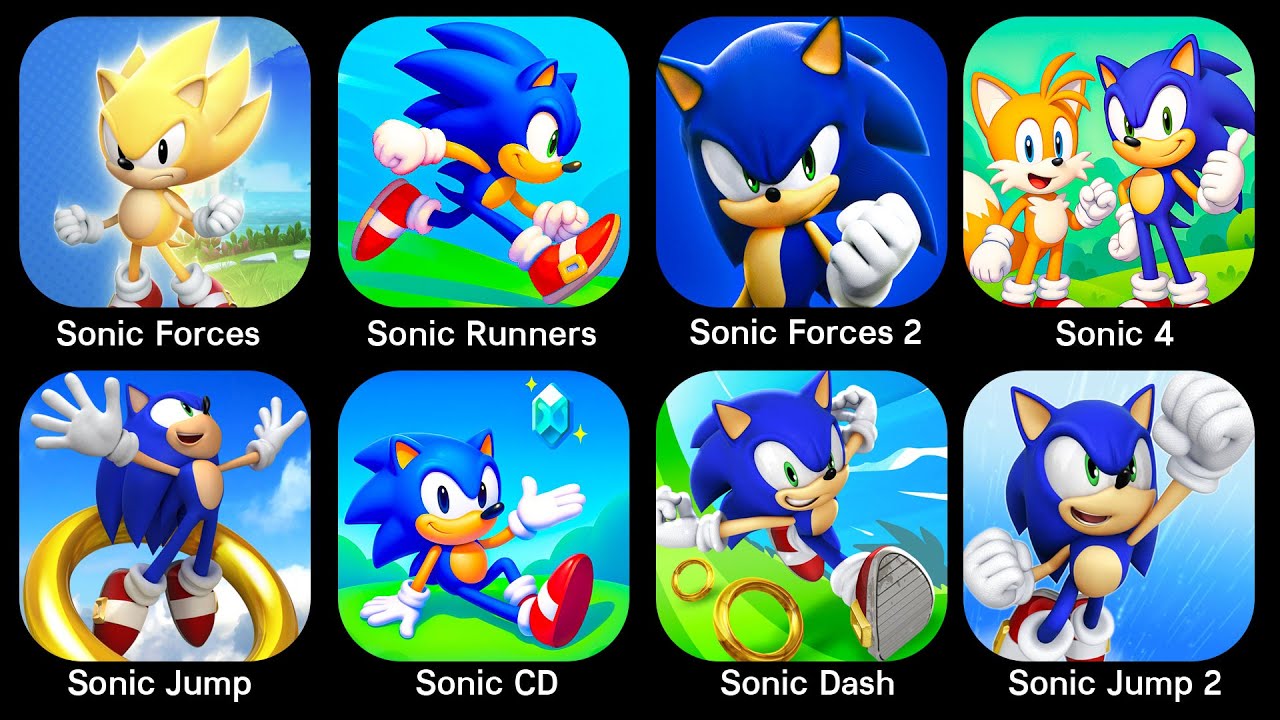 Sonic Dash,Sonic Boom, Sonic Forces,Sonic Jump,Sonic Jump Fever,Sonic ...