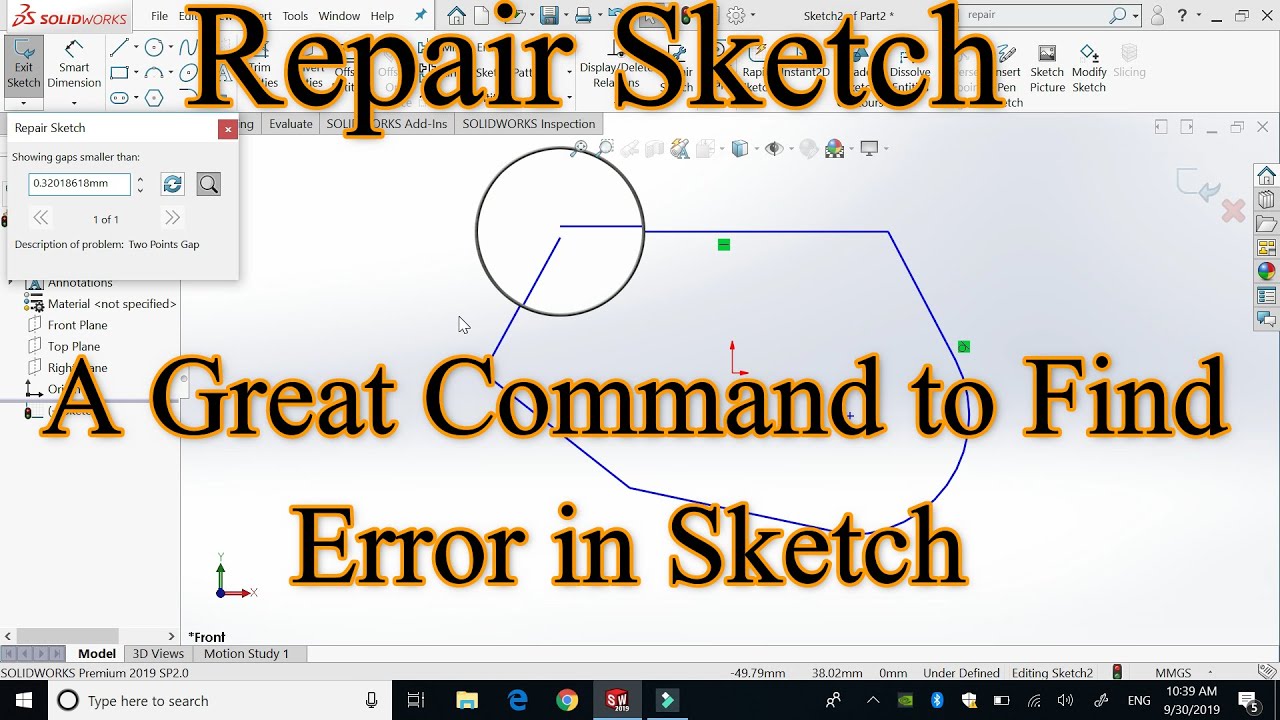 Repair Sketch Solidworks in Urdu / Hindi | Tutorial 40 - YouTube