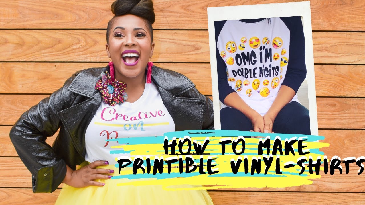 How to make t-shirts with any design-Printable vinyl tutorial - YouTube